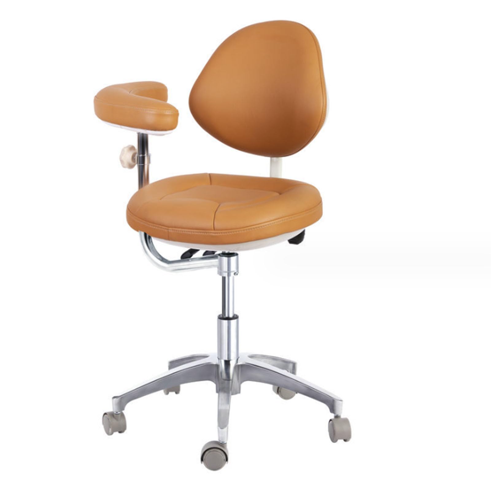 SFKLYU Adjustable Dental Chair, Dental Stool Doctor Chair Microfiber Leather Dental Assistant Stool for Dental Clinics, Offices, Labs,B,48~64CM