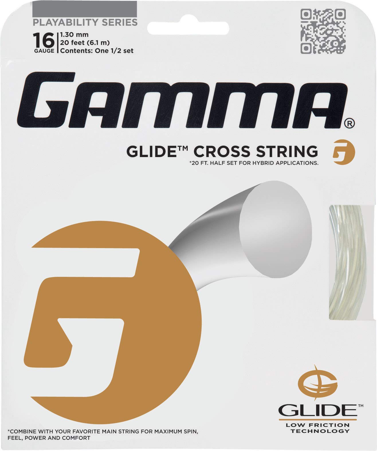 Gamma Sports Glide Cross Tennis String(1/2 Set)