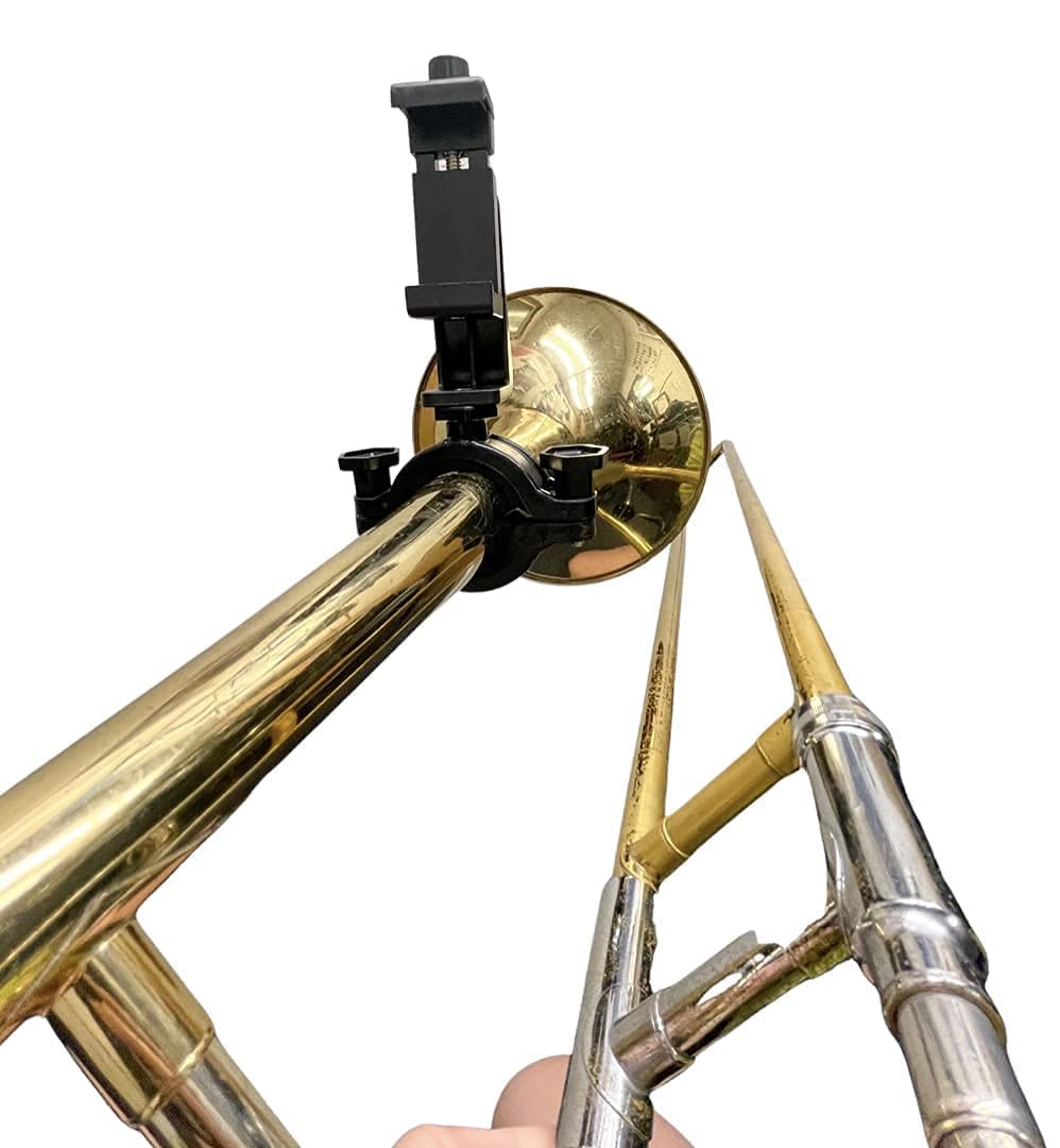 Gripophone Low Brass Lyre - Mount Your Phone to Trombone, Flugelhorn, Euphonium, Marching Baritone, Mellophone, and more! Made in USA!!, Black