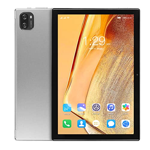Jopwkuin Tablet, 2 in 1 USB C Fast Charging 100‑240V Support 10. 1 Inch Tablet for Work for Android 12 (US Plug)