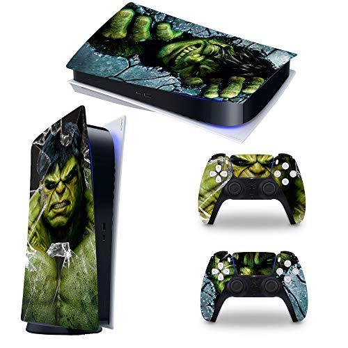 Green Giant People - PS5 Digital Edition Skin Console and 2 Controller, Vinyl Decal Sticker Full Cover Protective
