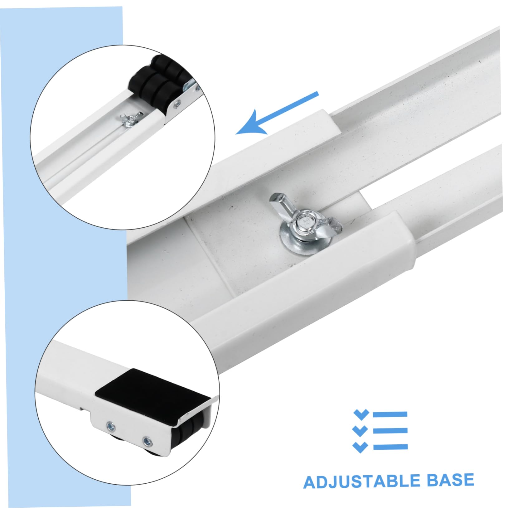 GATHINESS Iron machine bracket washer and dryer pedestals minifridge Machine Rolling Base refrigerator base adjustable fridge stand pulley white iron electrical Refrigerator