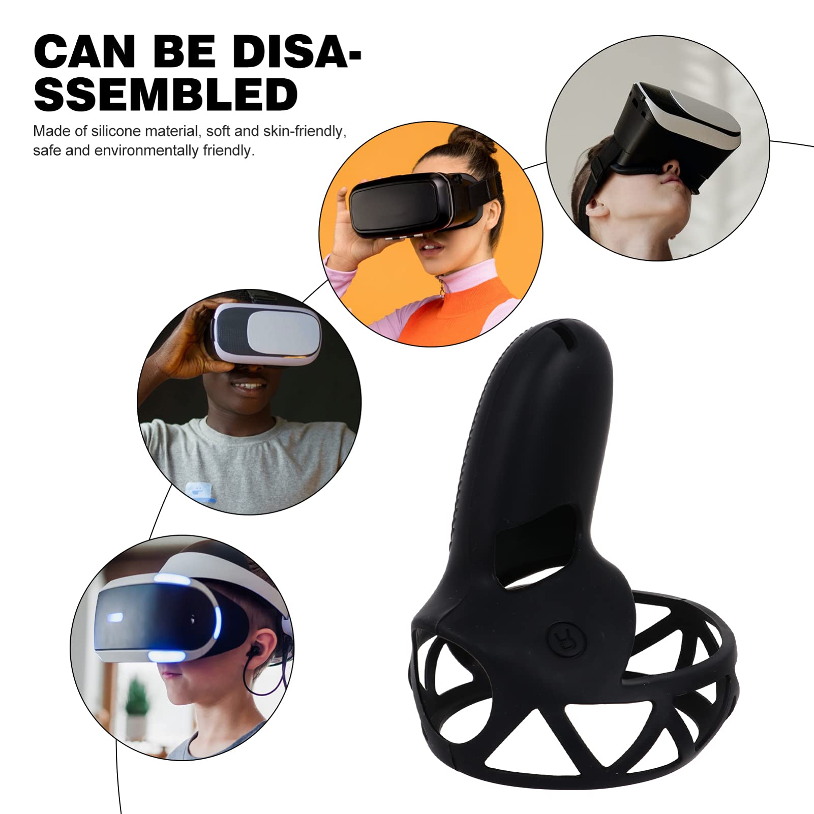 Hemobllo 1 Pair vr Glasses Accessories 2 Knuckle Strap VR Touch Controller Grip Covers vr Controller 2 Hand Straps VR Sleeves Touch Controller Covers Replace Handle Box Silica Gel