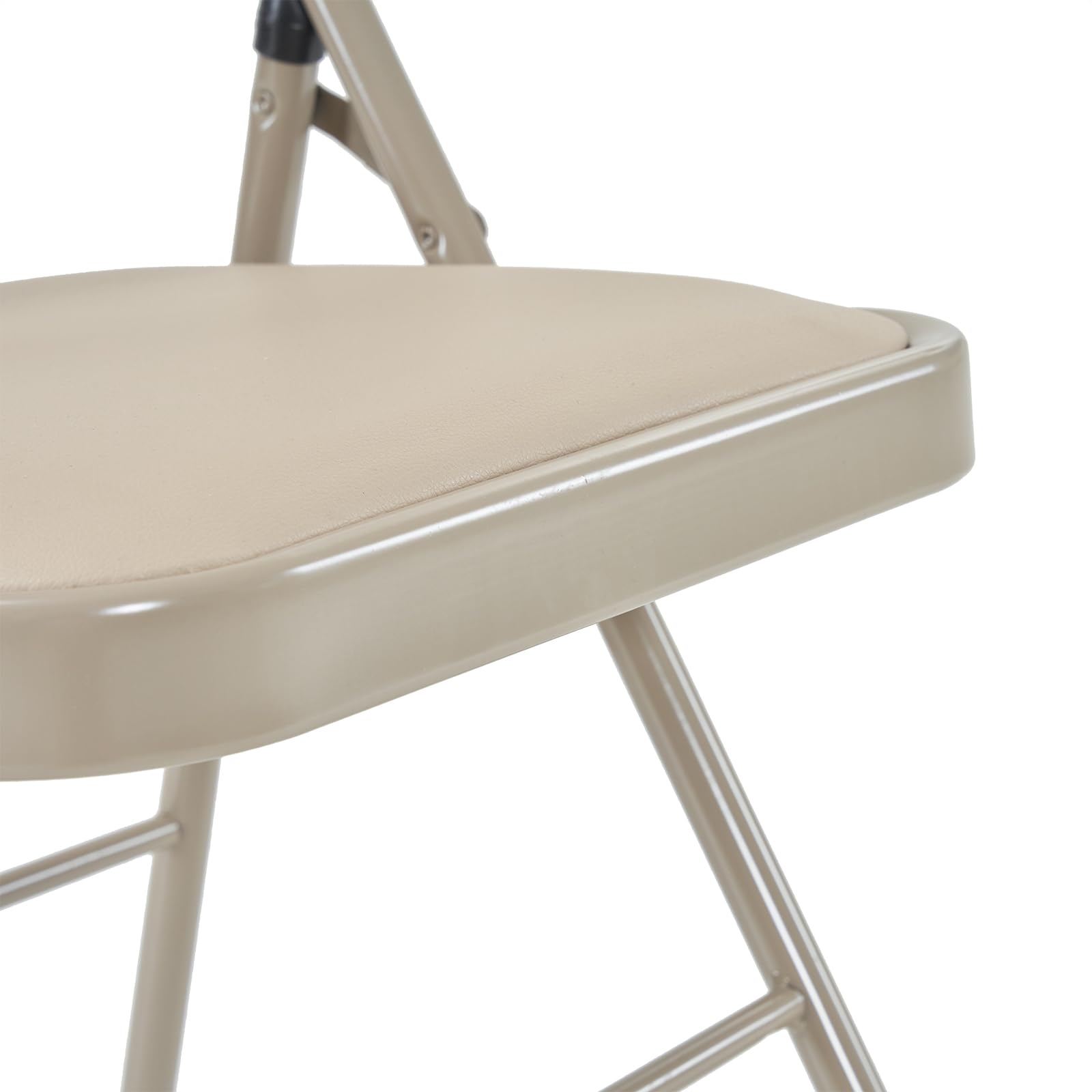 GAJUST Venue Victory Iron & PVC Light Brown Chairs, Set of 4