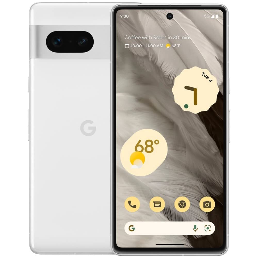 Google Pixel 7 5G (128GB, 8GB) 6.3", Android 13 (Only for AT&T, Cricket, Net 10-5G / 4G LTE) (Snow)