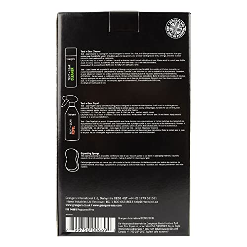 Granger's Tent + Gear Care Kit/Clean & Protect All Tents & Boat Covers/Made in England, Black, 300ml (GRF97)