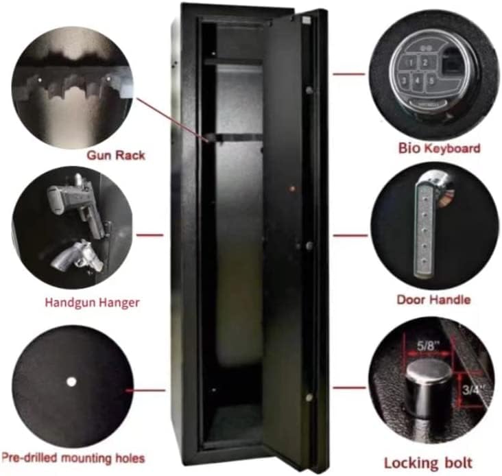 Improved Southeastern Biometric Rifle Gun Safe Fingerprint Access For Bedroom Closet black