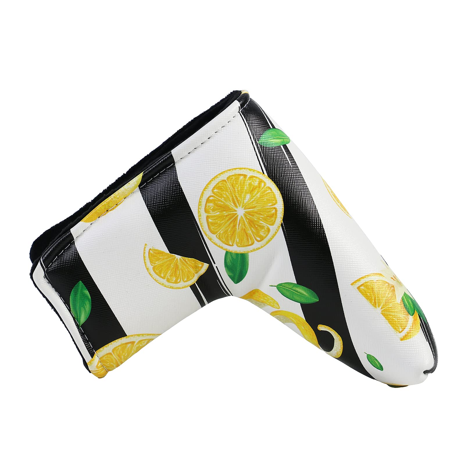 Golf Blade Putter Headcover PU Leather Magnetic Closure Head Covers for Scotty Cameron Taylormade Odyssey Golf Builder Ping (Lemons)