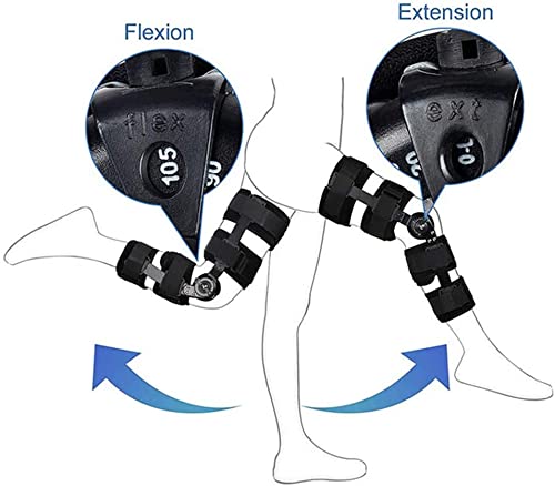 Hinged Knee Support Brace Dual Hinges And Adjustable Cross Straps Helps Stabilized Knee For Arthritic/ACL/Meniscus Tear/Sports Injuries/Walking Running (Color : Large)