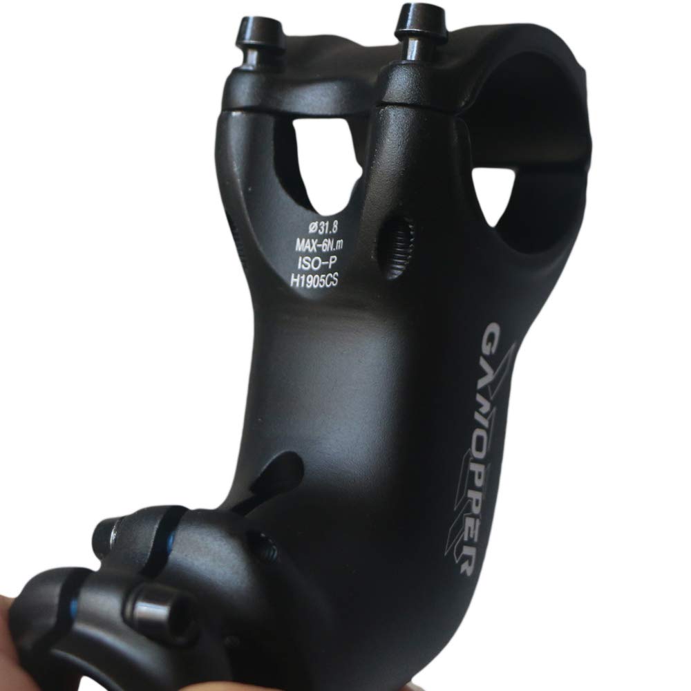 GANOPPER 31.8 Stem 60mm 30 Degree Riser Short Handlebar Stem for 31.8 Road Bike, MTB, BMX, Mountain Bicycle Part