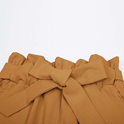 GRACE KARIN Dress Pants for Women Stretch Pull-on Pants Ease into Comfort Office Ponte Pants Yellow XL