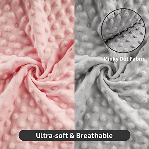 Vextronic Minky Nursing Pillow Cover 2 Pack Nursing Pillow Slipcovers for Breastfeeding Moms, Ultra-Soft Fit Standard Infant Nursing Pillows & Positioners for Baby Boy Girl
