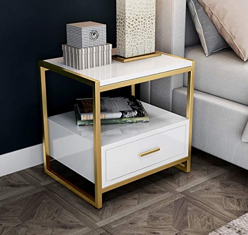 SJYDQ Nordic Nightstand Wooden Side Tables Bedroom Bedside Table with Drawer Bedroom Furniture Tea Table Customizable