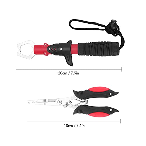 MengK Fish Tackle Fishing Gripper Fishing Pliers Braid Cutters Fish Lip Grip Handle Fishing Tackle Tools
