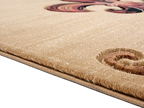 United Weavers of America Bristol Barnsley Beige Mat Rug, 2'7" x 4'2"