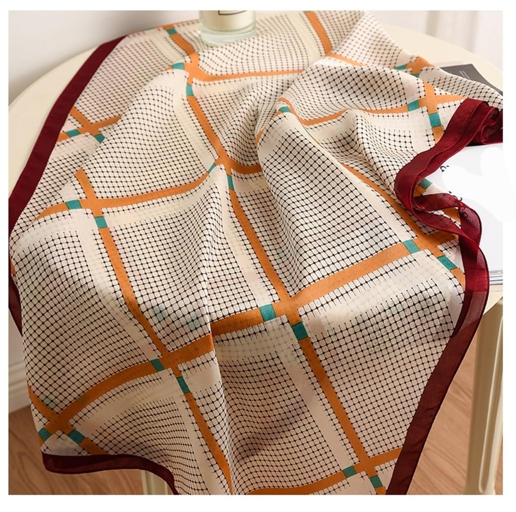 LEIGE Literary Silk Satin Scarf Women's Spring and Autumn Long Mulberry Silk Scarf Shawl (Color : A, Size : One Size)