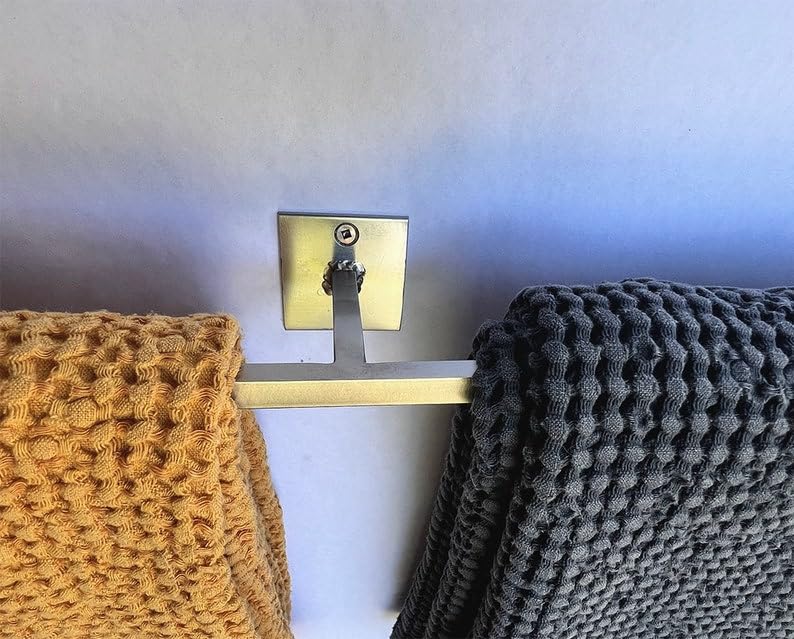 Modern Steel Towel Bar or Rack 2 x 2, Kitchen or Bath Steel Towel Bar(Length: H2 x W2 x L36. Finish: Stainless Steel)
