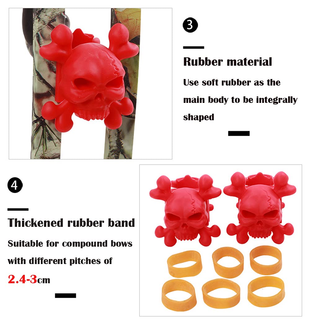 HNZMDY Archery Bow Limbs Stabilizer Bow Vibration Damper Compound Bow Split Limb Silencer Vibration Damper (Red)
