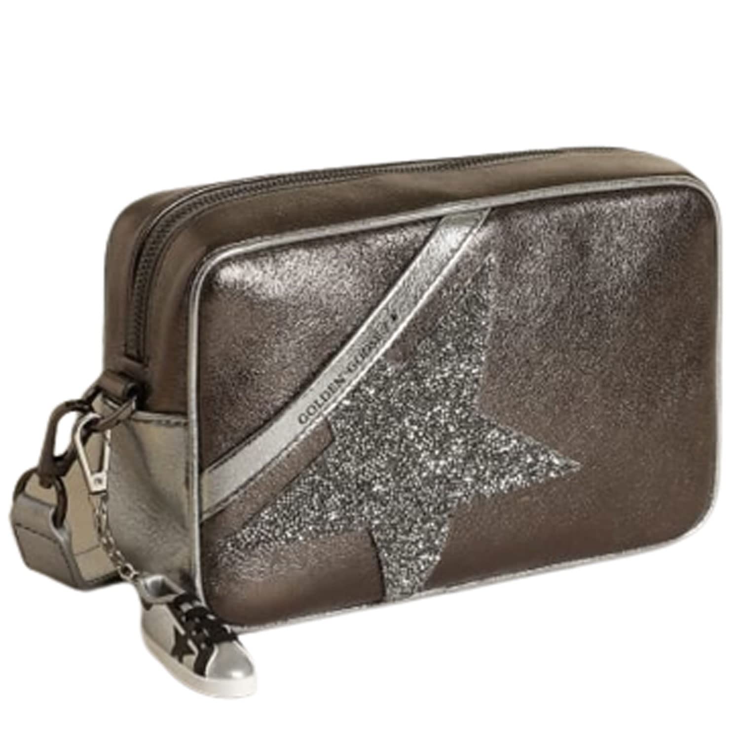 Golden Goose Star Bag Laminated Leather Body And Shoulder Strap Swarovski Star Womens Bag
