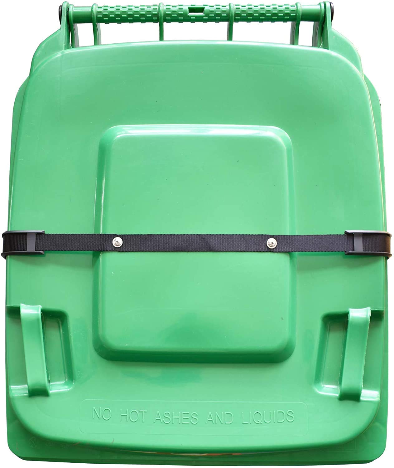 YYST Bin Strap Garbage Lock Trash Can Lid Strap Outdoor Garbage Can Strap One Piece - No More Mess !