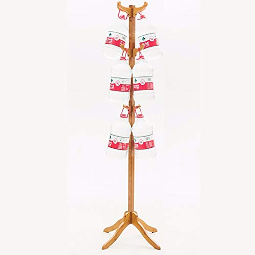 Hongseyijia Coat Racks 12 Hooks Multi-Function Coat Racks Free Standing Wood Hall Trees for Hallway Bedroom Home Office 174.5cm