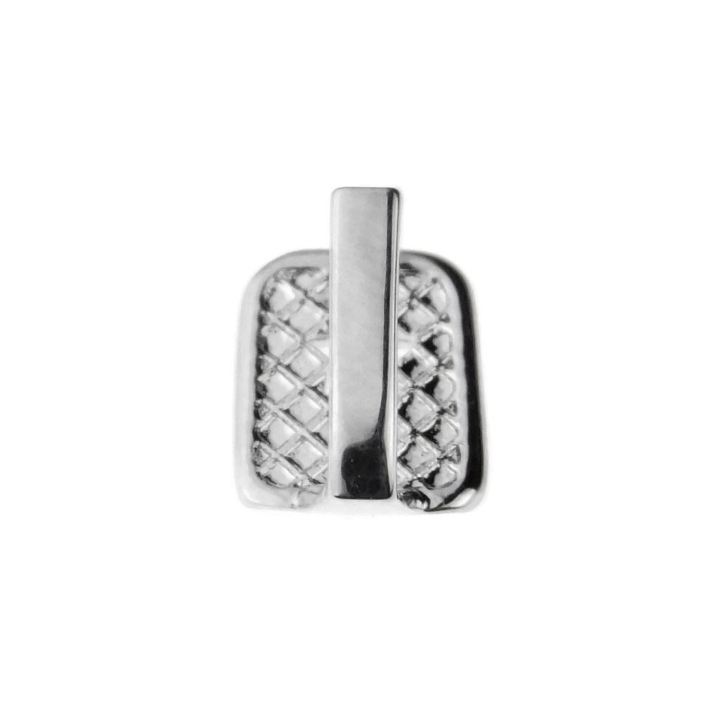 Gap Grillz Silver Tone Single Plain Tooth Top or Bottom Teeth Single Hip Hop Grills