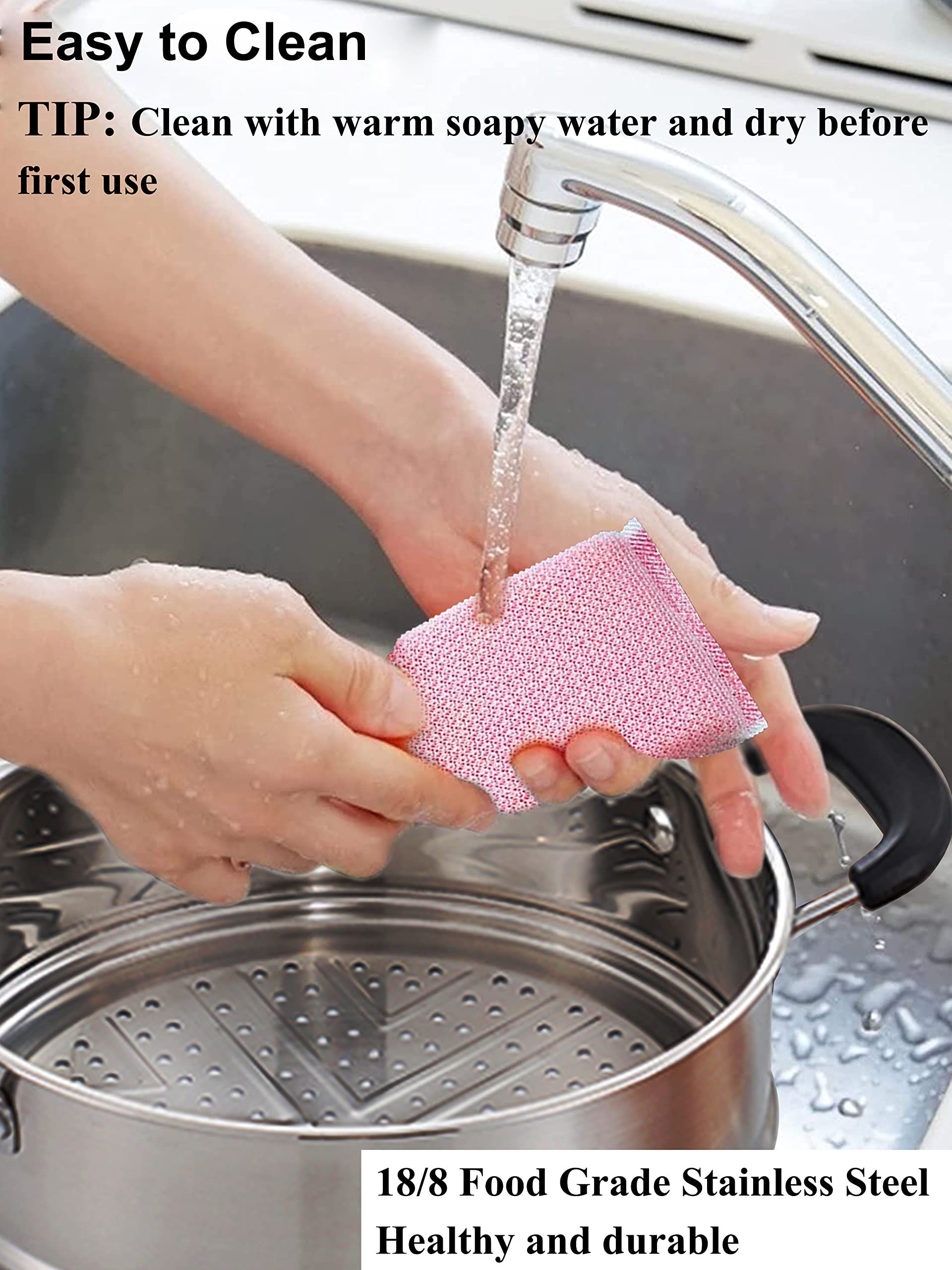 VENTION Small Vegetable Steamer 10.2 Inch, 5-Ply Thick Stainless Steel Steamer for Cooking, 5.8 QT Stove Top Steamer Pot, Steam Pot
