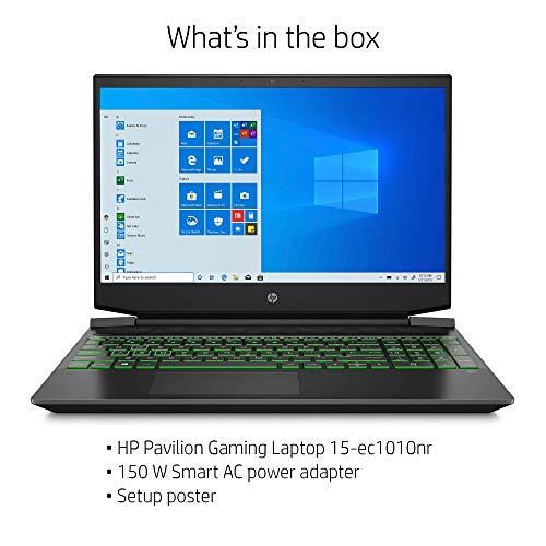 HP Pavilion Gaming 15 Laptop, NVIDIA GeForce GTX 1650, AMD Ryzen 5 4600H, 8GB DDR4 RAM, 512 GB PCIe NVMe SSD, 15.6" Full HD, Windows 10 Home, Backlit Keyboard (15-ec1010nr, 2020 Model)