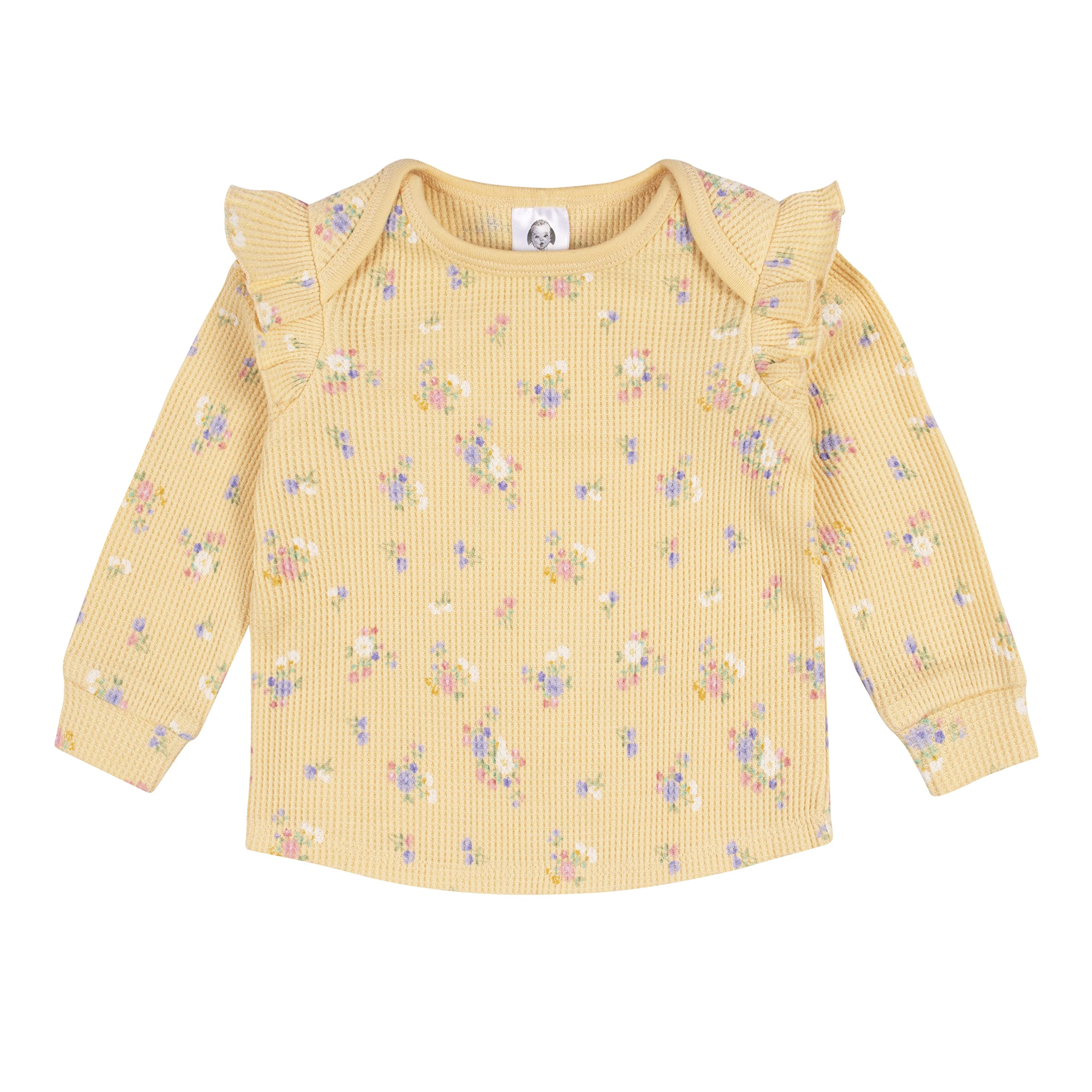 Gerber Baby Girls 2-Piece Long Sleeve Tee & Pull-On Jogger Set, Pink, 3-6 Months