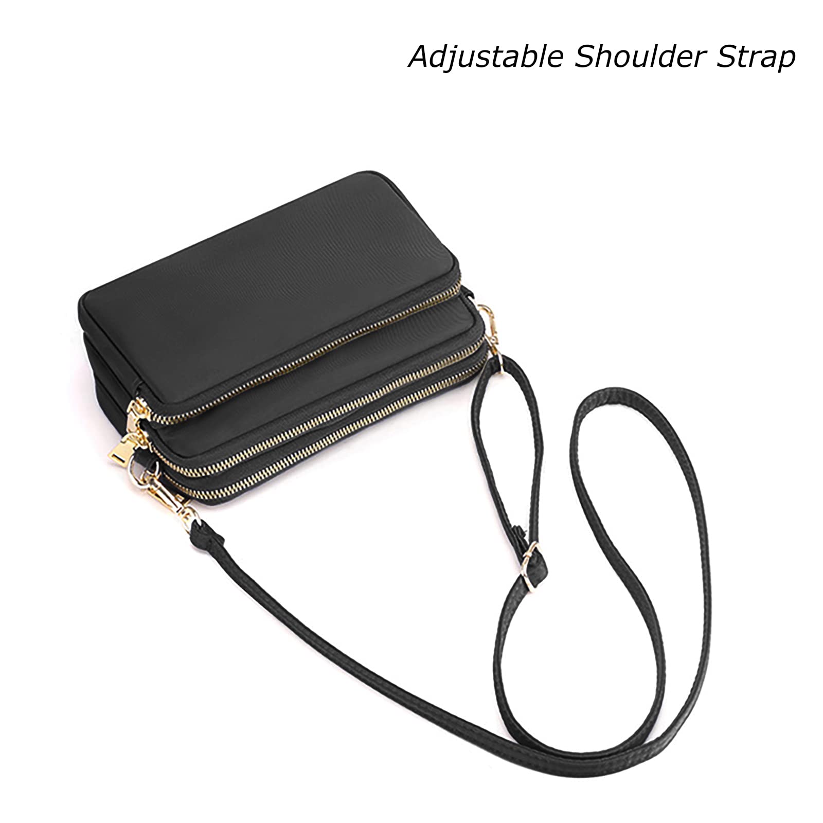 LassZone Women Cross Body Bag Small Shoulder Bag Phone Wallet Zipper Handbag Purse Adjustable Strap for Ladies
