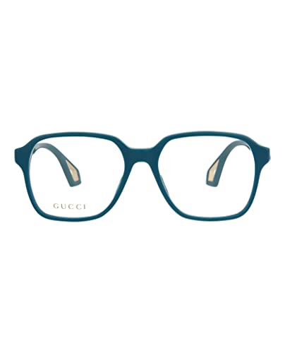 Gucci Square/Rectangle Optical Frames Blue Blue Transparent Luxury Eyewear Made In Italy Acetate Frame Designer Fashion for Everyday Luxury