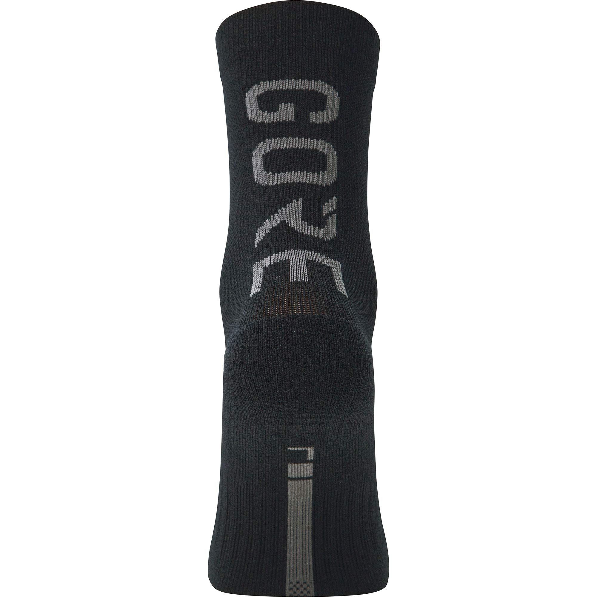 GORE WEAR M Mid Brand Socks, Black/Graphite Grey, 8-9.5