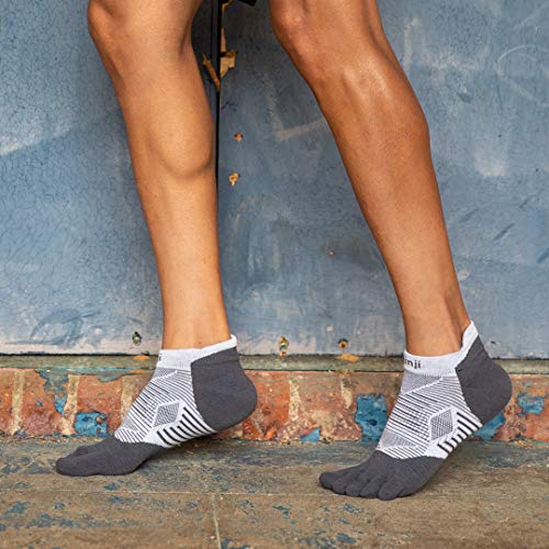 Injinji Run Lightweight No-Show (Medium, Gray)