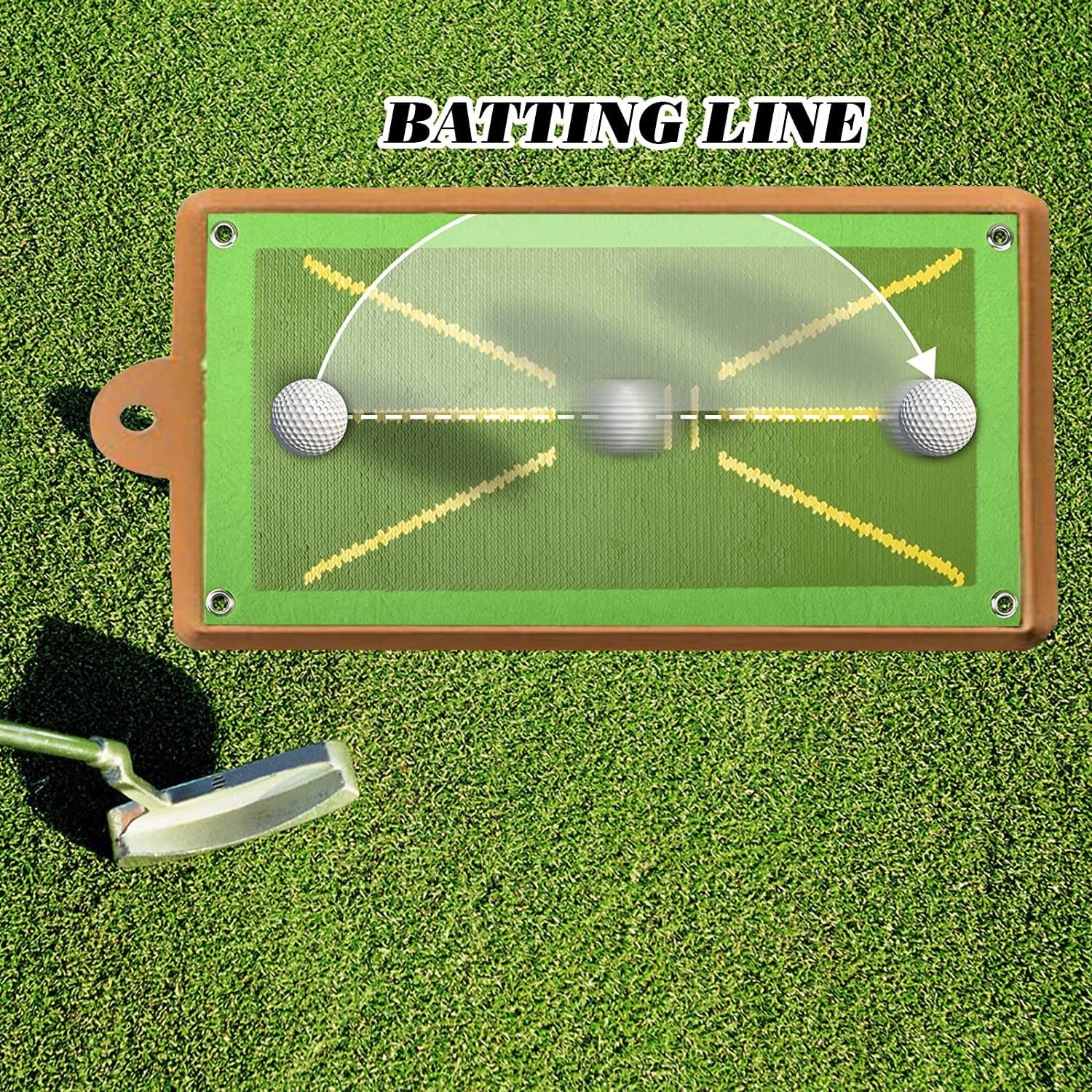 Golf Training Mat for Swing Batting Feedback | Golf Swing Mat Kit, Premium Golf Impact Mat,Indoor/Outdoor Golf Practice Hitting Aid