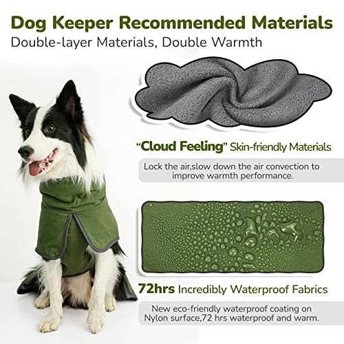 Zeaxuie Double-Layer Winter Dog Jackets, Dog Coats for Large Dogs Winter, Snowproof & Windproof Dog Sweater Coat for Medium, Large, Extra Large Dogs-2XL