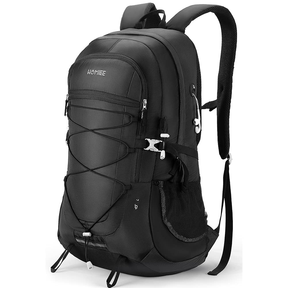 HOMIEE 45L Hiking Backpack Lightweight Travel Backpack Outdoor Camping Daypack for Men Women