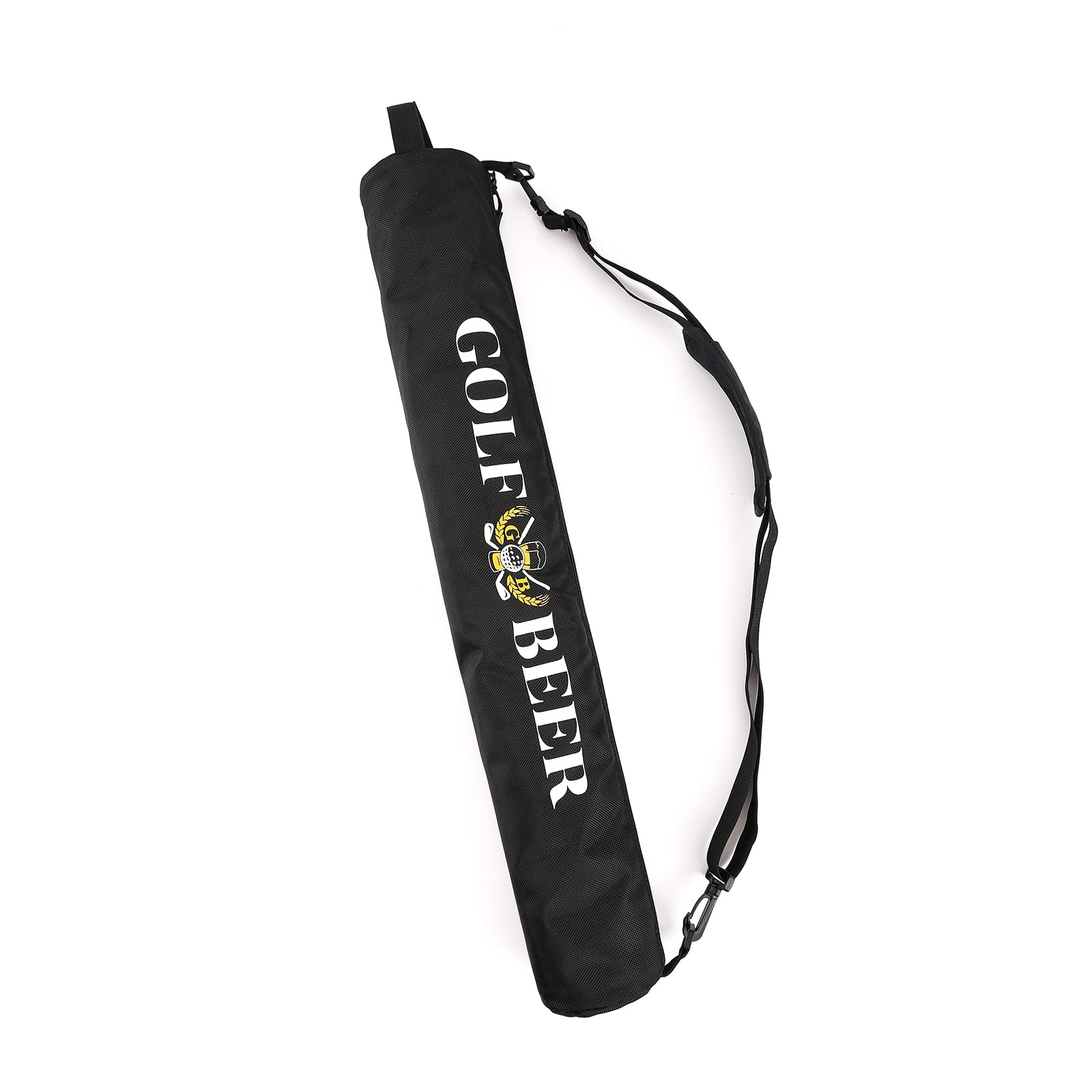 HYXITVCG Beer Sleeve for Golf Bag, 6-Cans Insulated Tube Cooler, Black