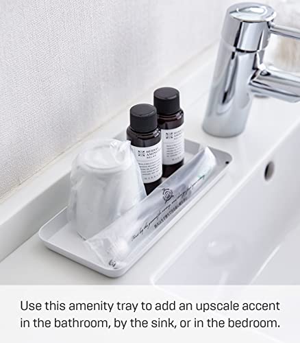 YAMAZAKI home Tower Amenity Tray L White, Flat
