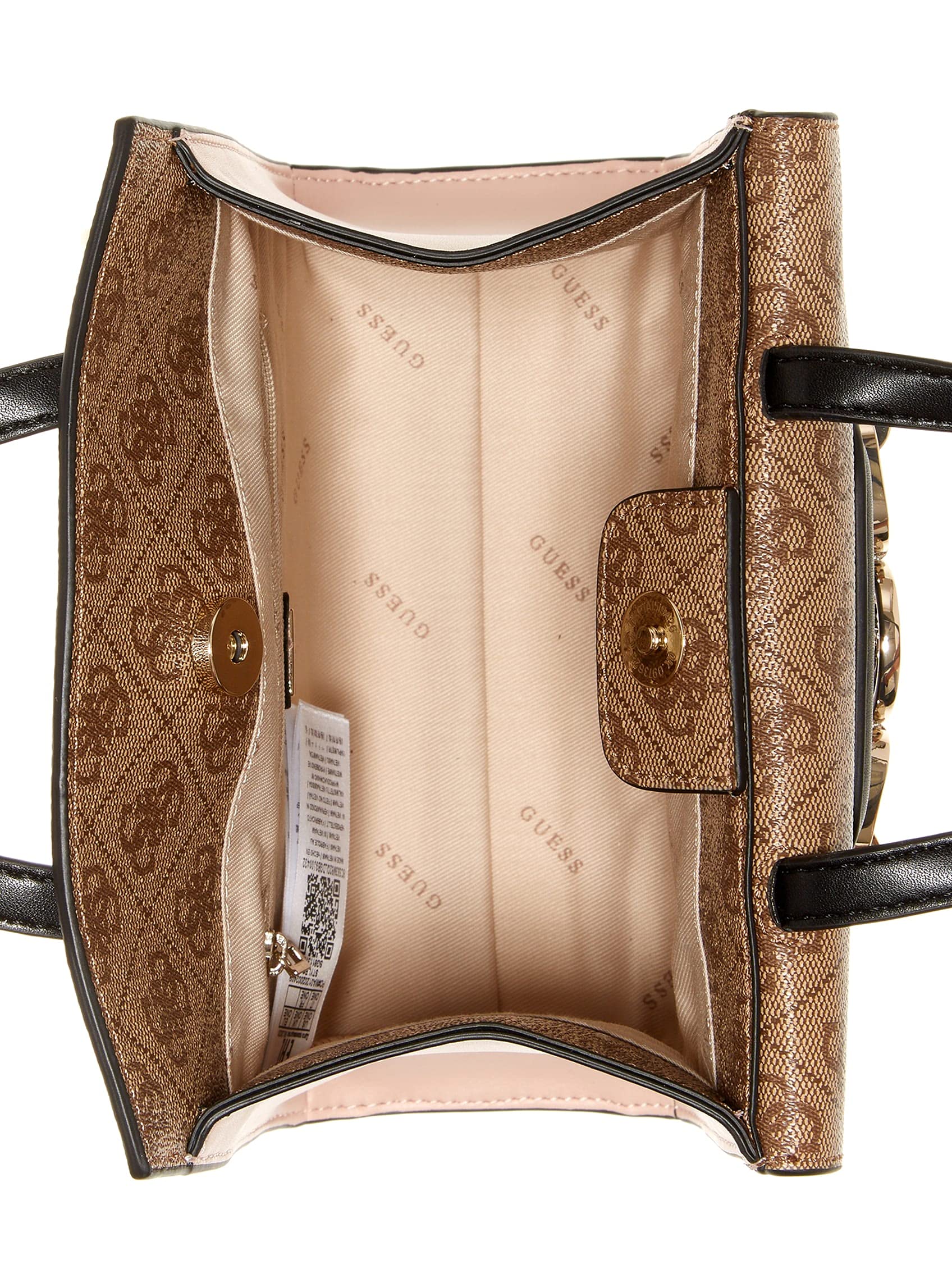 GUESS Hensely Mini Satchel, Latte Multi