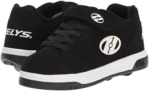 Heelys Girls Dual UP X4, Black/White, 1 Little Kid