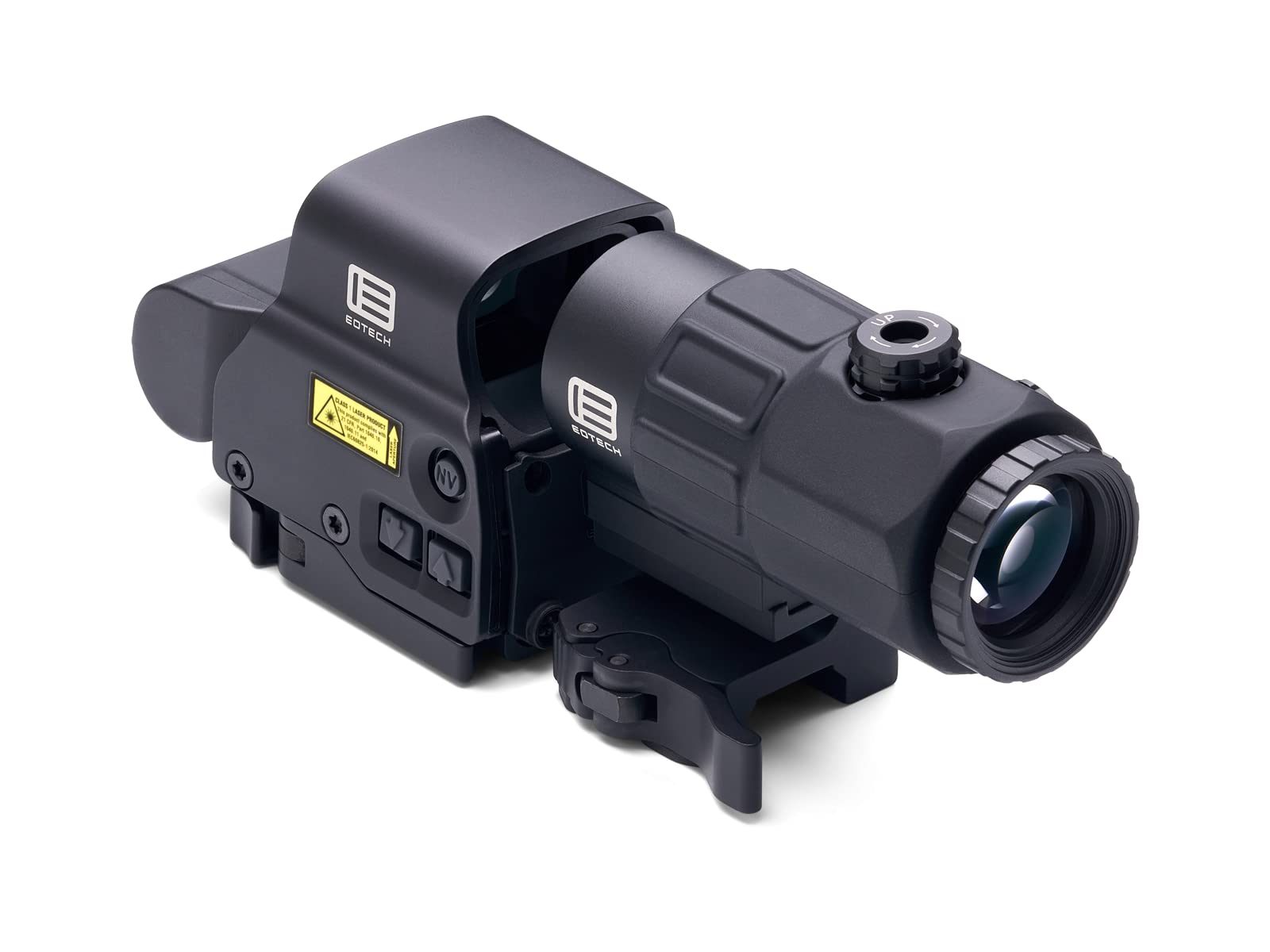 HHS V Holographic Hybrid Sight - EXPS3-4 with G45 Magnifier, 5 Power Magnifier with Quick Disconnect, Switch to Side (STS) Mount in Black
