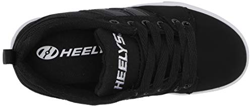 Heelys unisex child Racer 20 Wheeled Heel Shoe, Black-t, 5 Big Kid US