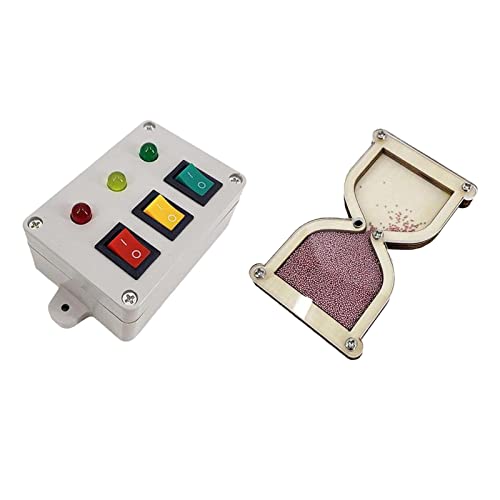 MERIGLARE 2 Pieces Montessori Busy Board DIY Accessories Traffic Light and Hourglass Learning Skill Toy Cognition Game
