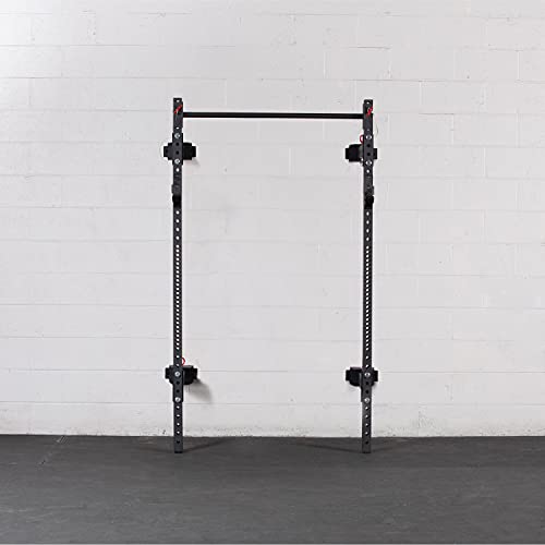 Titan Fitness T-3 Series 82-inch Wall Mounted Folding Power Rack, Space Savings Rack, Folds up to 5†from the Wall