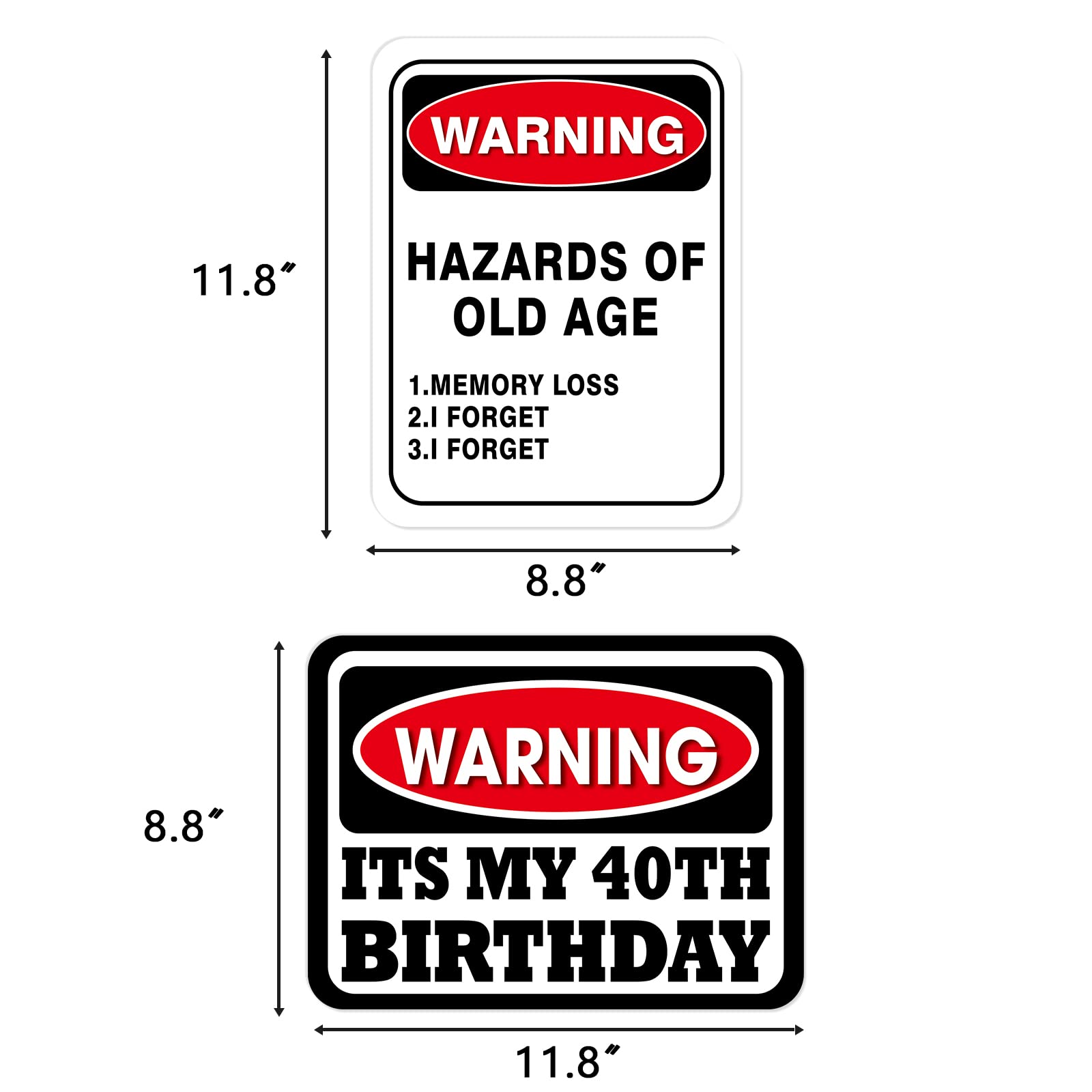 WERNNSAI 40th Birthday Decorations - 9 Pcs 40 Birthday Decorations for Men, 40 Year Old Decorations Signs Table Centerpieces Funny Picture Props, Women 40s Door Windows Wall Decor, Bday Party Garden Banner