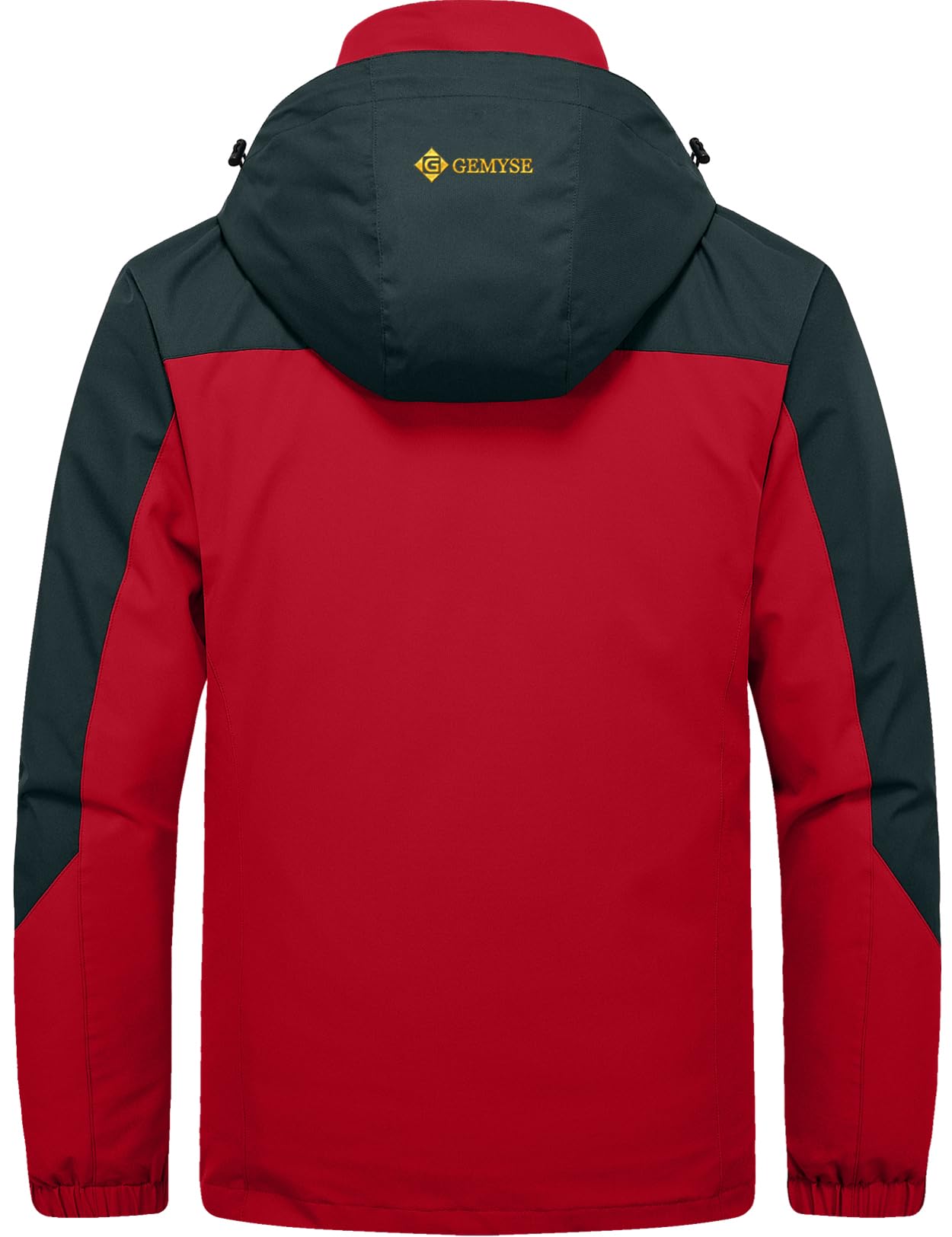 GEMYSE Men's Waterproof 3-in-1 Ski Snow Jacket Puffer Liner Insulated Winter Coat (Oriental Red,Large)