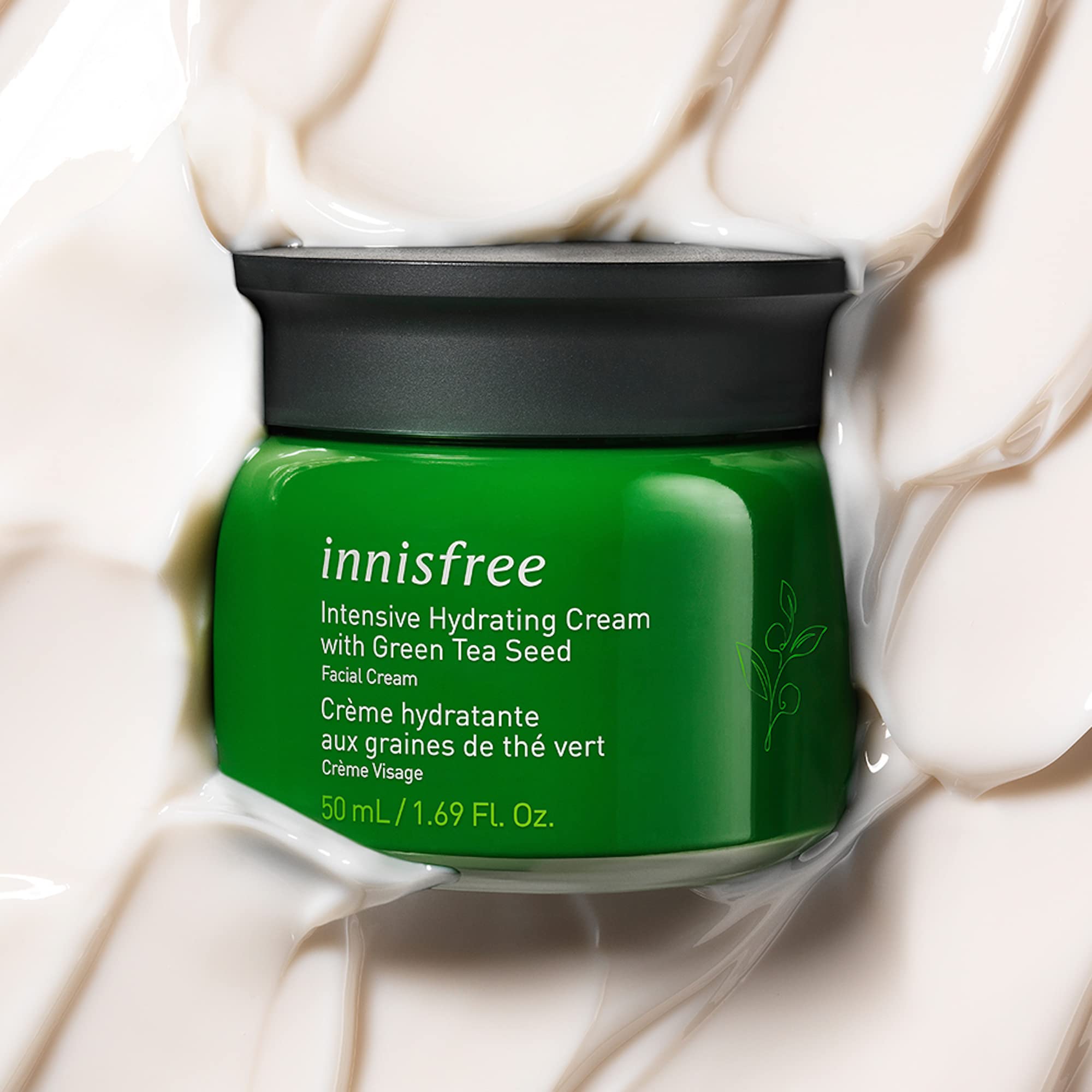 innisfree Green Tea Seed Intensive Hydrating Cream Face Moisturizer , 1.69 Fl Oz (Pack of 1)