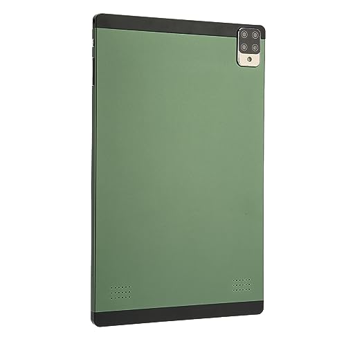 Haofy Tablet PC, Support Calls 100-240V 5MP Front 8MP Rear 10 Inch Tablet 5G WiFi Green 4GB 64GB for Reading (US Plug)
