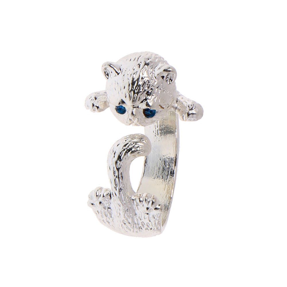 Ginger Lyne Collection Cute Fluffy Grumpy Cat Wrap Ring