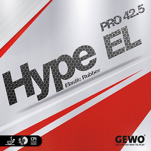 GEWO Hype EL PRO 42.5 Table Tennis Rubber, Black, 2.1 mm. Sponge Thickness